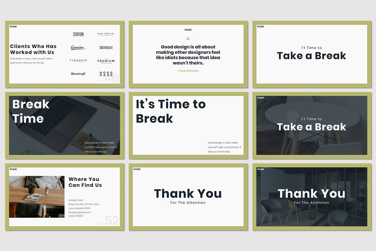 Bright - Powerpoint Template, a Presentation Template by deasign