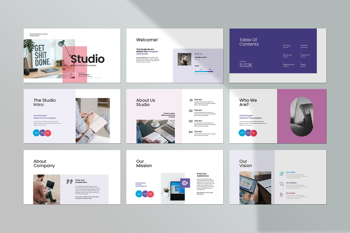 Studio Presentation Template, a Presentation Template by evgenystudio