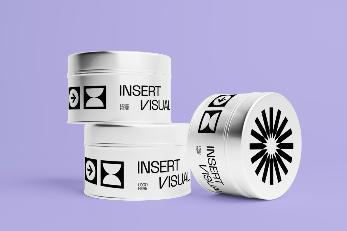 Round Metal Box Mockup, a Packaging Mockup by graphicook