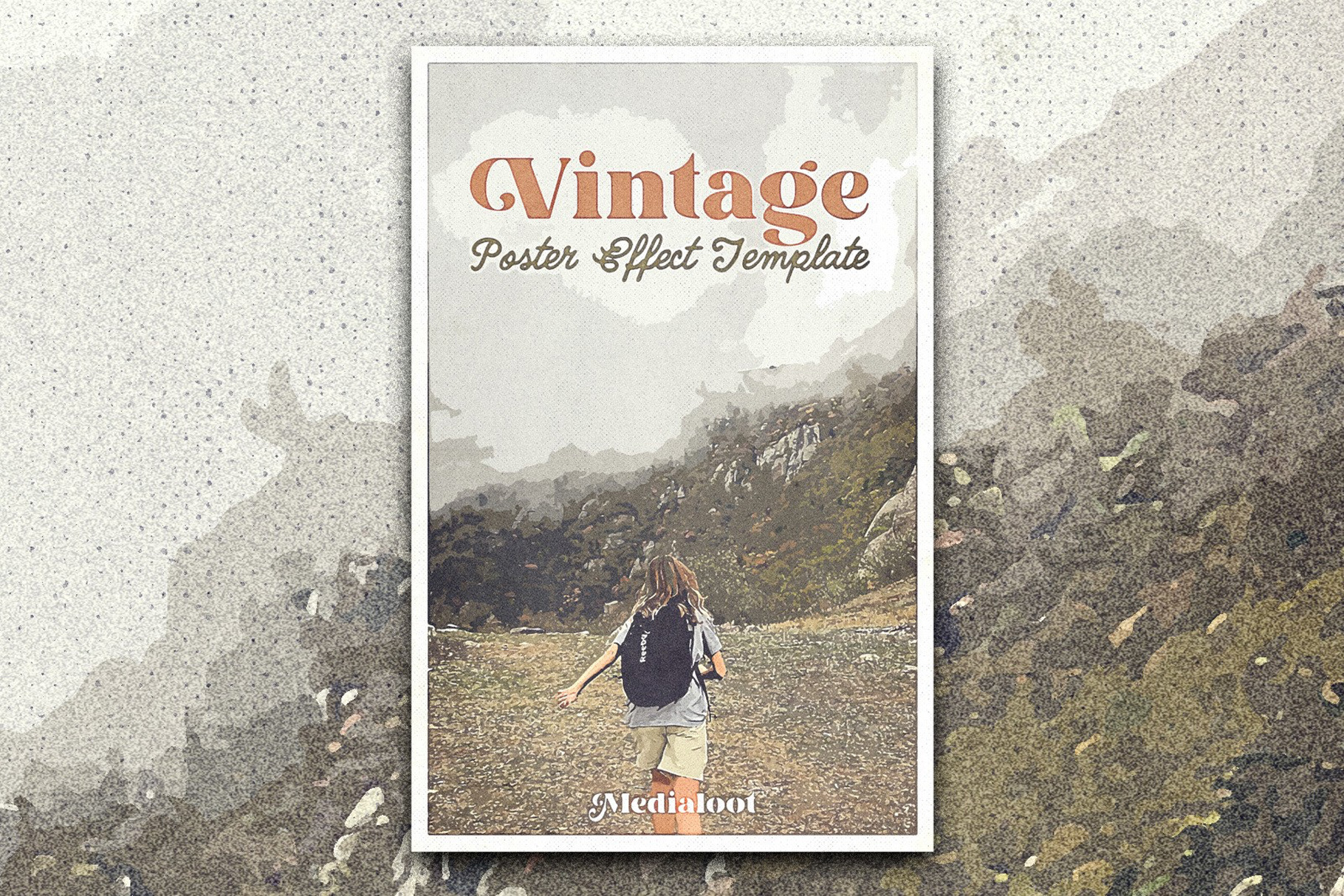 Vintage Poster Effect Template, a Mockup by Medialoot