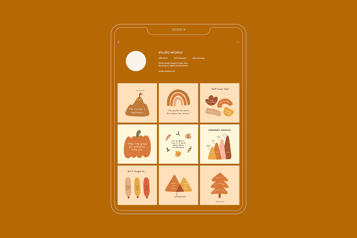 Cozy Fall Instagram Post CANVA, a Social Media Template by Elokka Std.