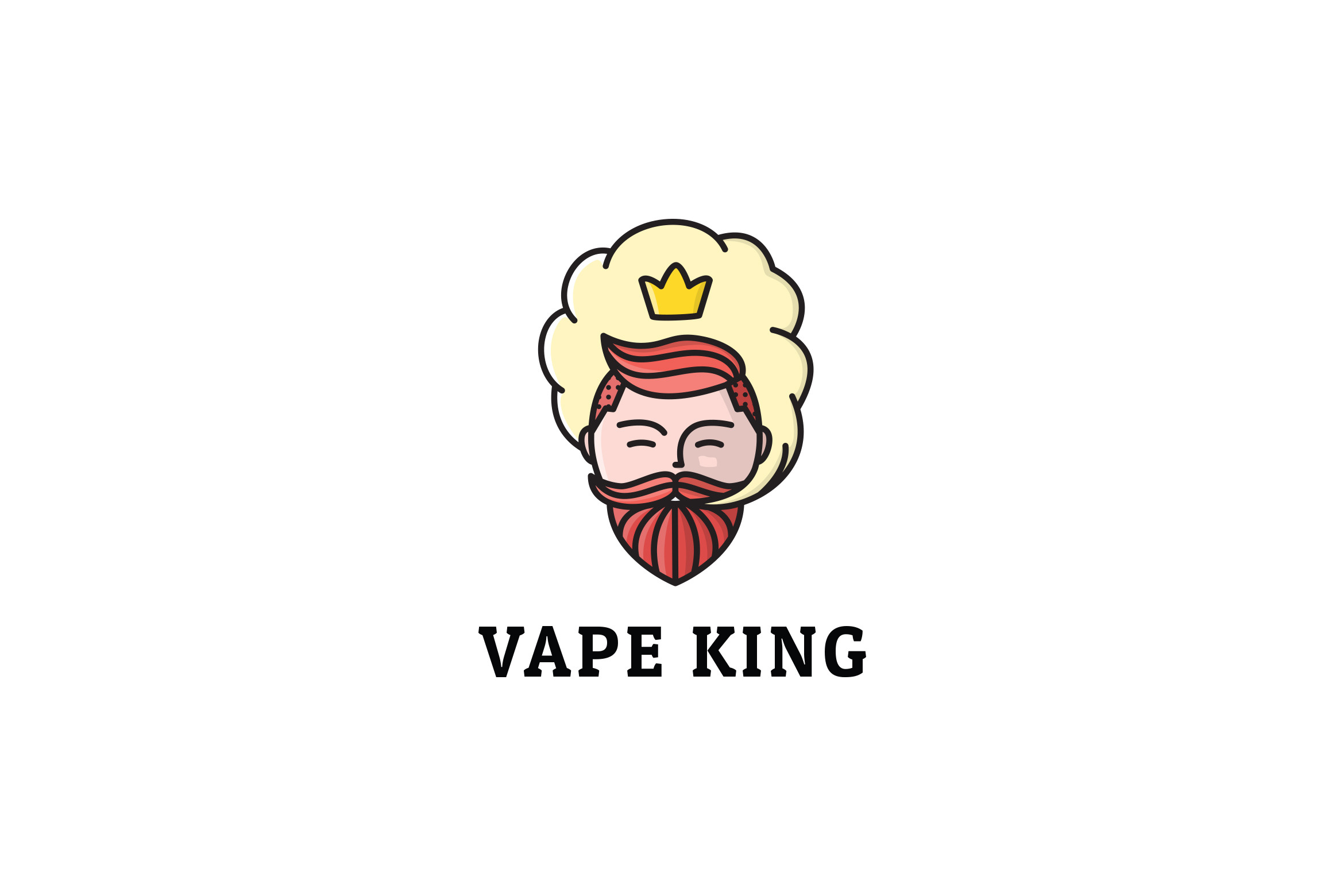 Vape King Logo, a Branding & Logo Template by Last Spark | Creative Market