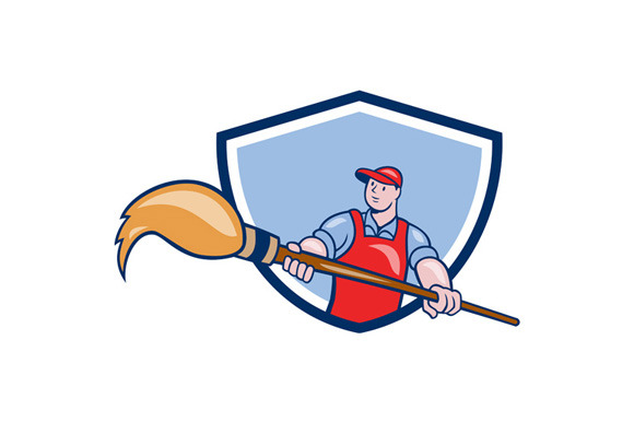 Artist Painter Giant Paintbrush, an Illustration by patrimonio ...