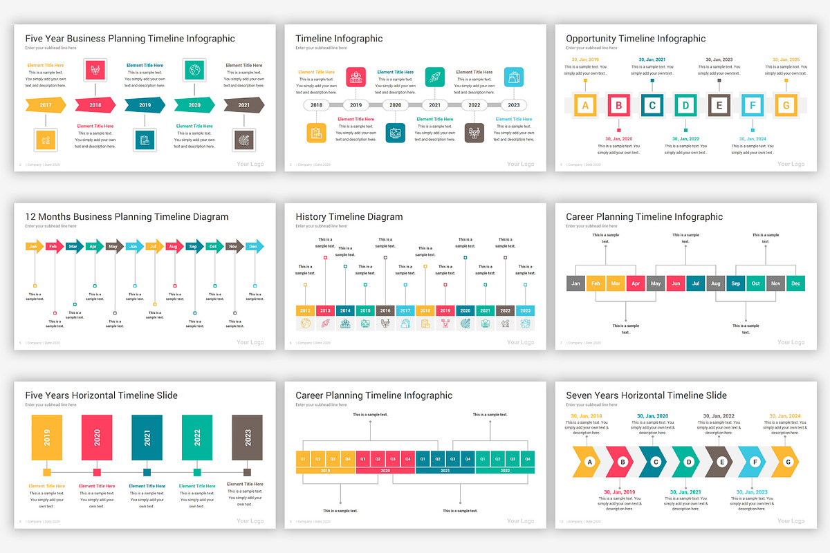 Timeline Google Slides Template, a Presentation Template by SlideOne