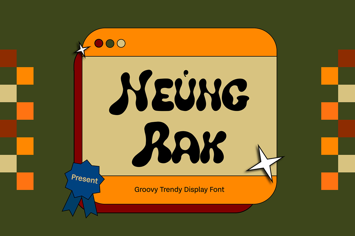 Neung Rak Display Typeface, a Handwritten Font by Casloop Studio