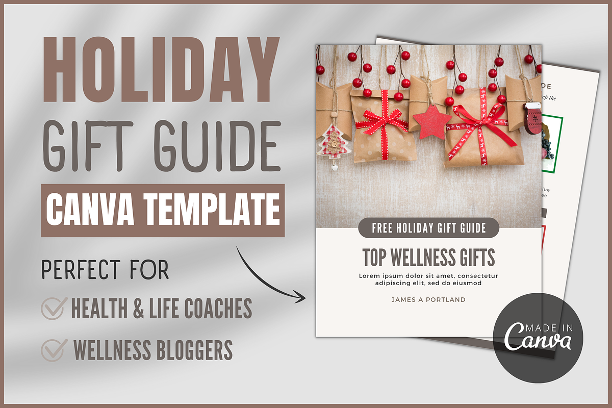 Holiday Gift Guide Canva Template, a Brochure Template by Designs by ...