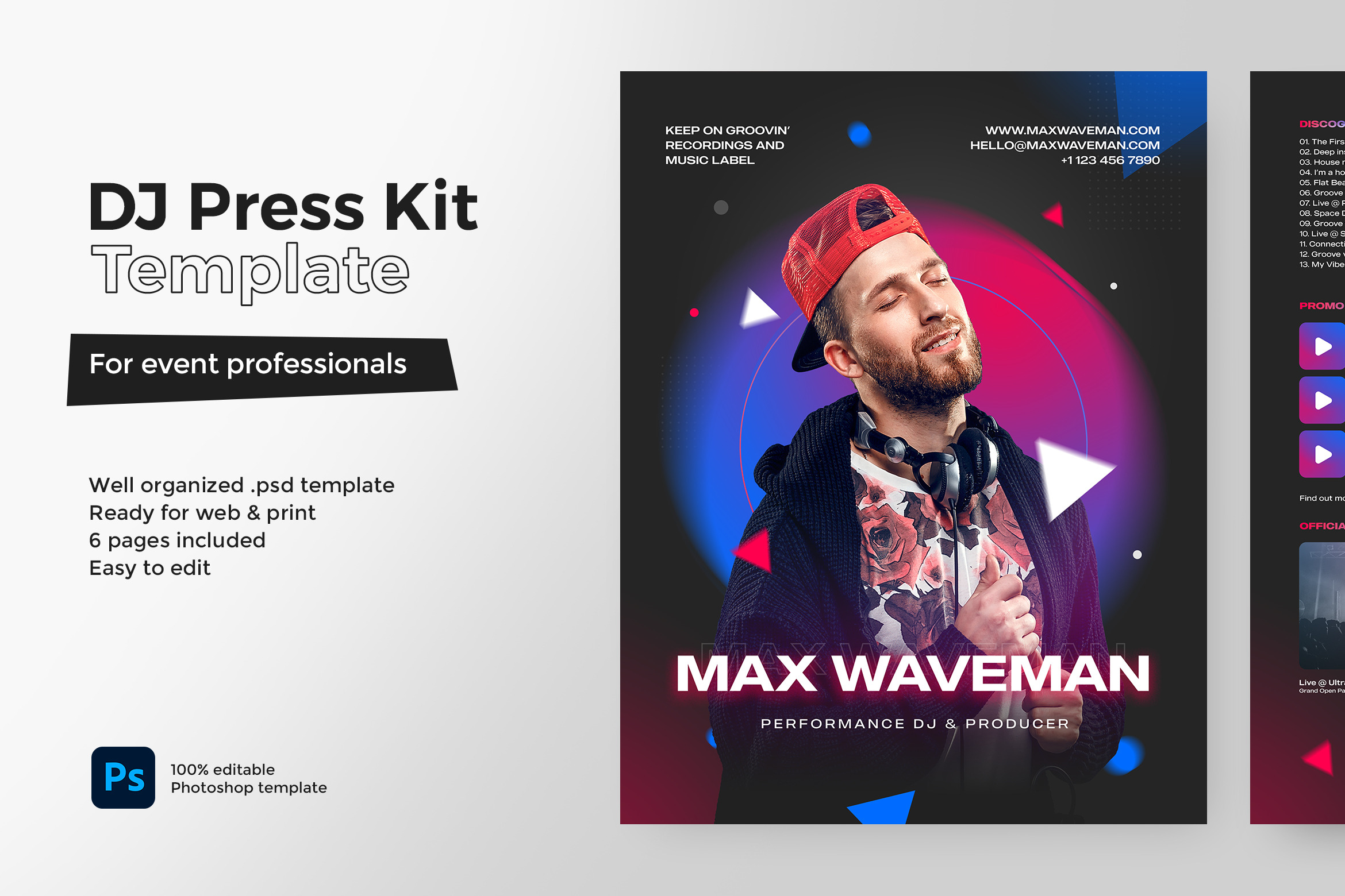 DJ Press Kit Template EPK