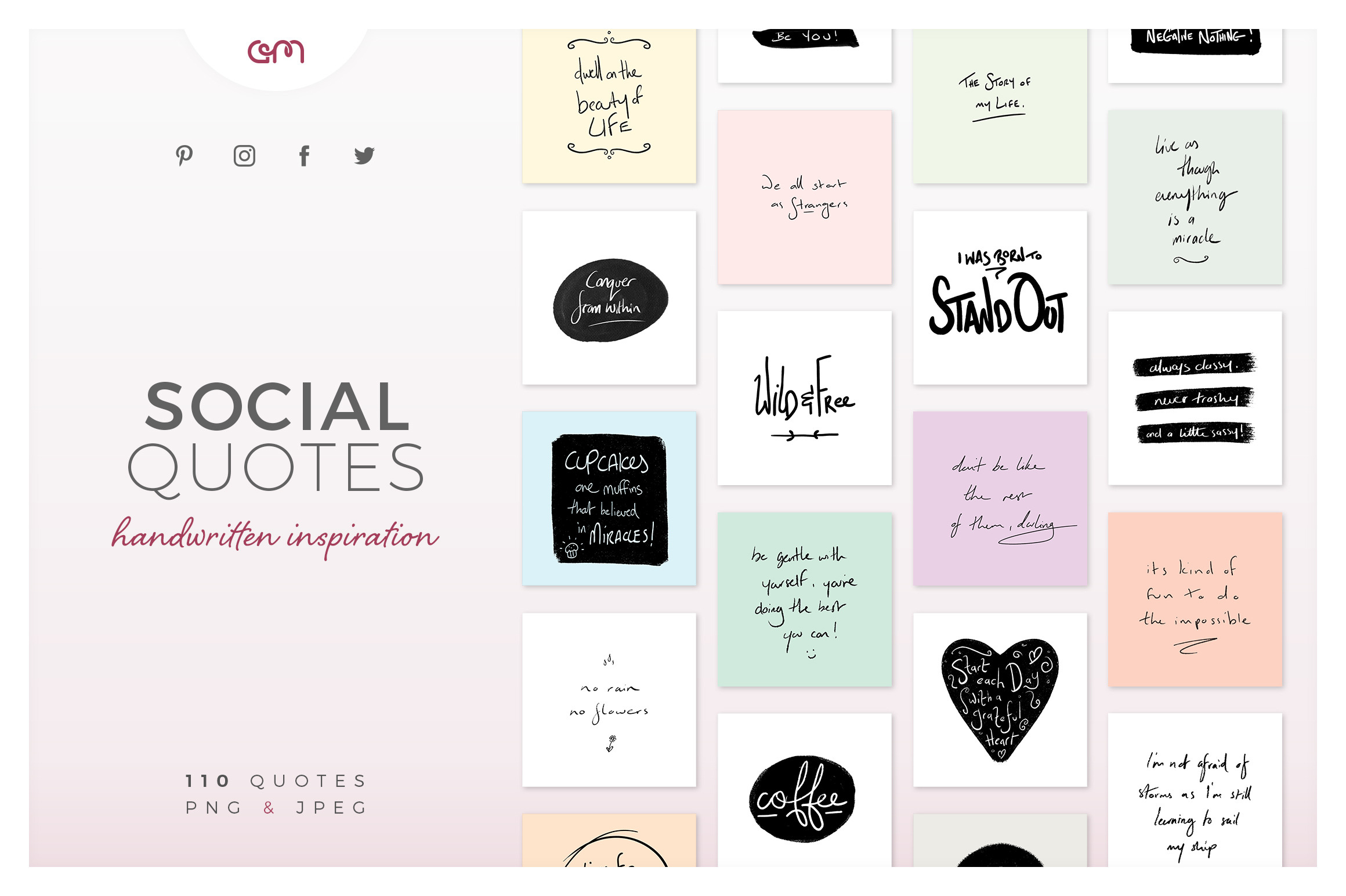 Social Quotes Bundle, a Social Media Template by AM Studio