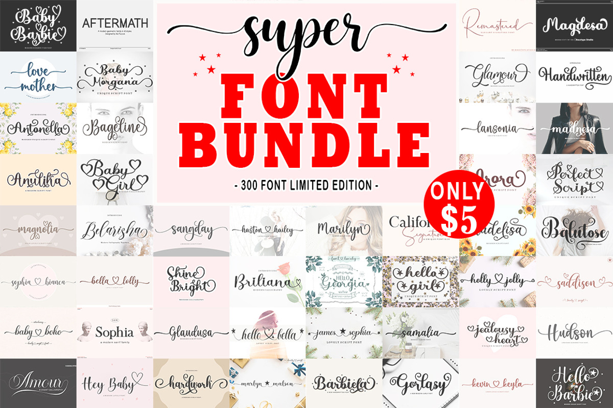 Super Big - Collection Font Bundle, a Script Font by Bosstype Studio