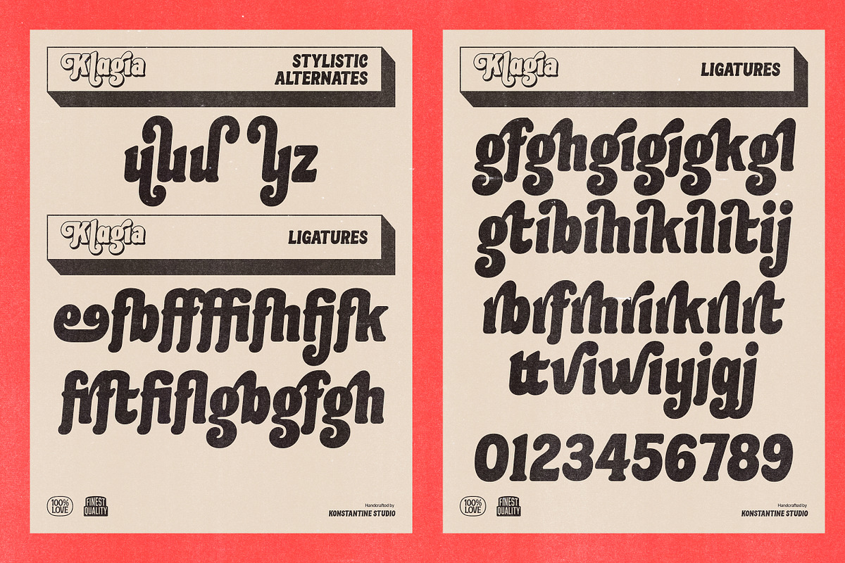 Klagia - Vintage Retro Pop Fonts, a Font by Konstantine Studio
