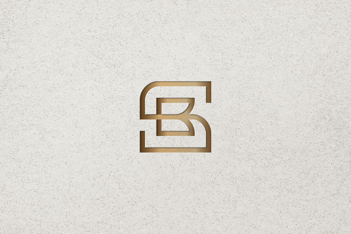 Minimalist Luxury Initials SB Logo