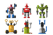 Vintage robots vector, a Technology Illustration by RocketArt