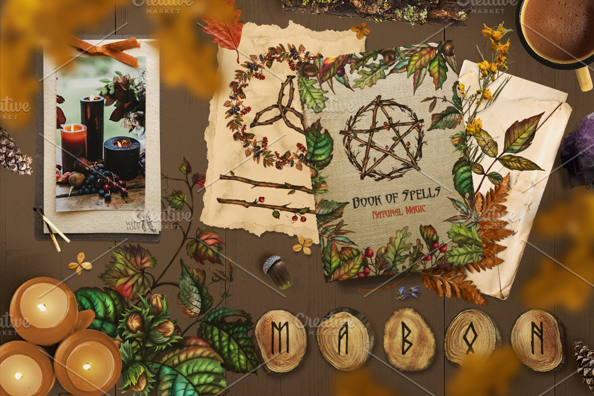 Mabon Celtic Autumn Watercolor Set