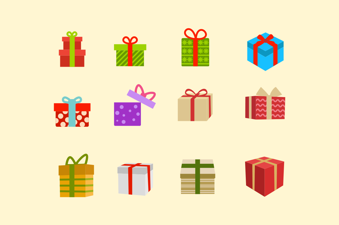 12 Christmas Present Icons, an Icon by Creative VIP