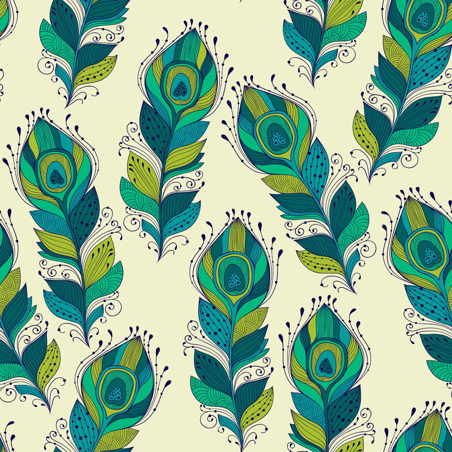 Vector seamless Pattern with Peacock, a Pattern Graphic by alexmakarova