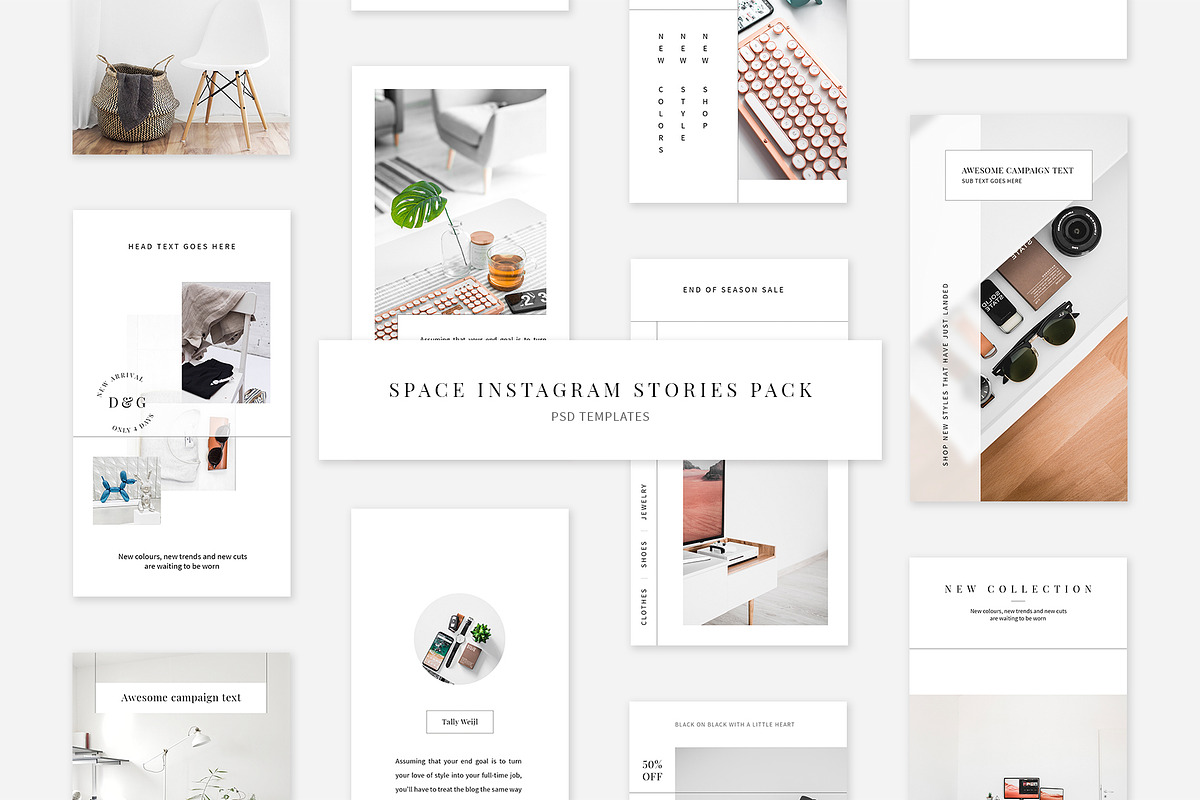 Space Instagram Stories Pack, a Social Media Template by Swiss_cube