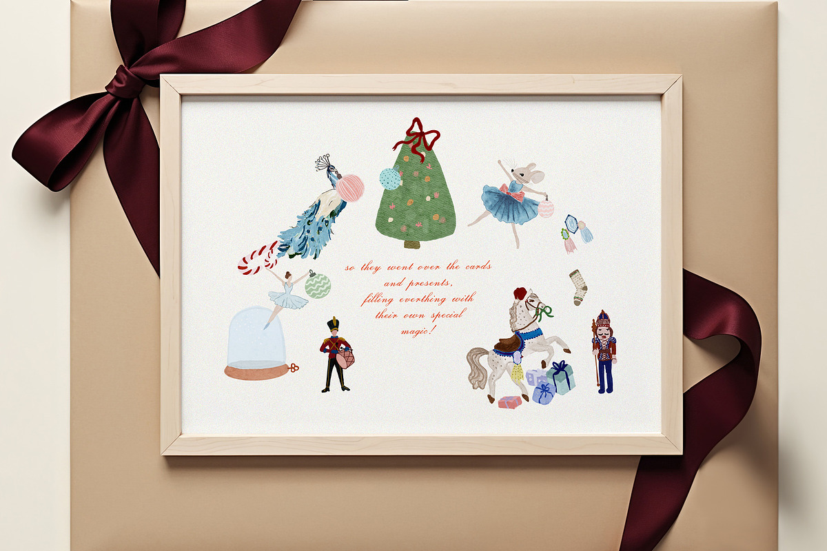 Hand Drawn Christmas Watercolor Art