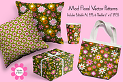 Mod Floral Seamless Vector Patterns | Graphic Patterns ~ Creative Market