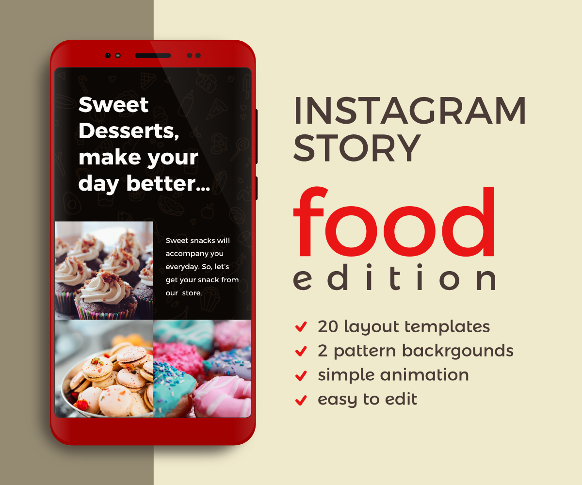 Instagram Story Template | Food, a Social Media Template by graphicalcium