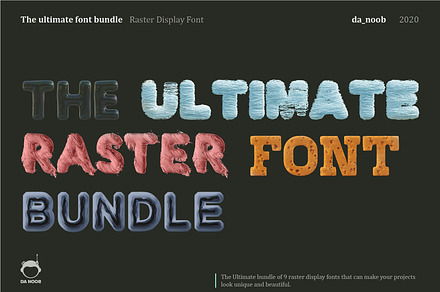 Brick - Raster display font, a Font by Da_Noob Design co.
