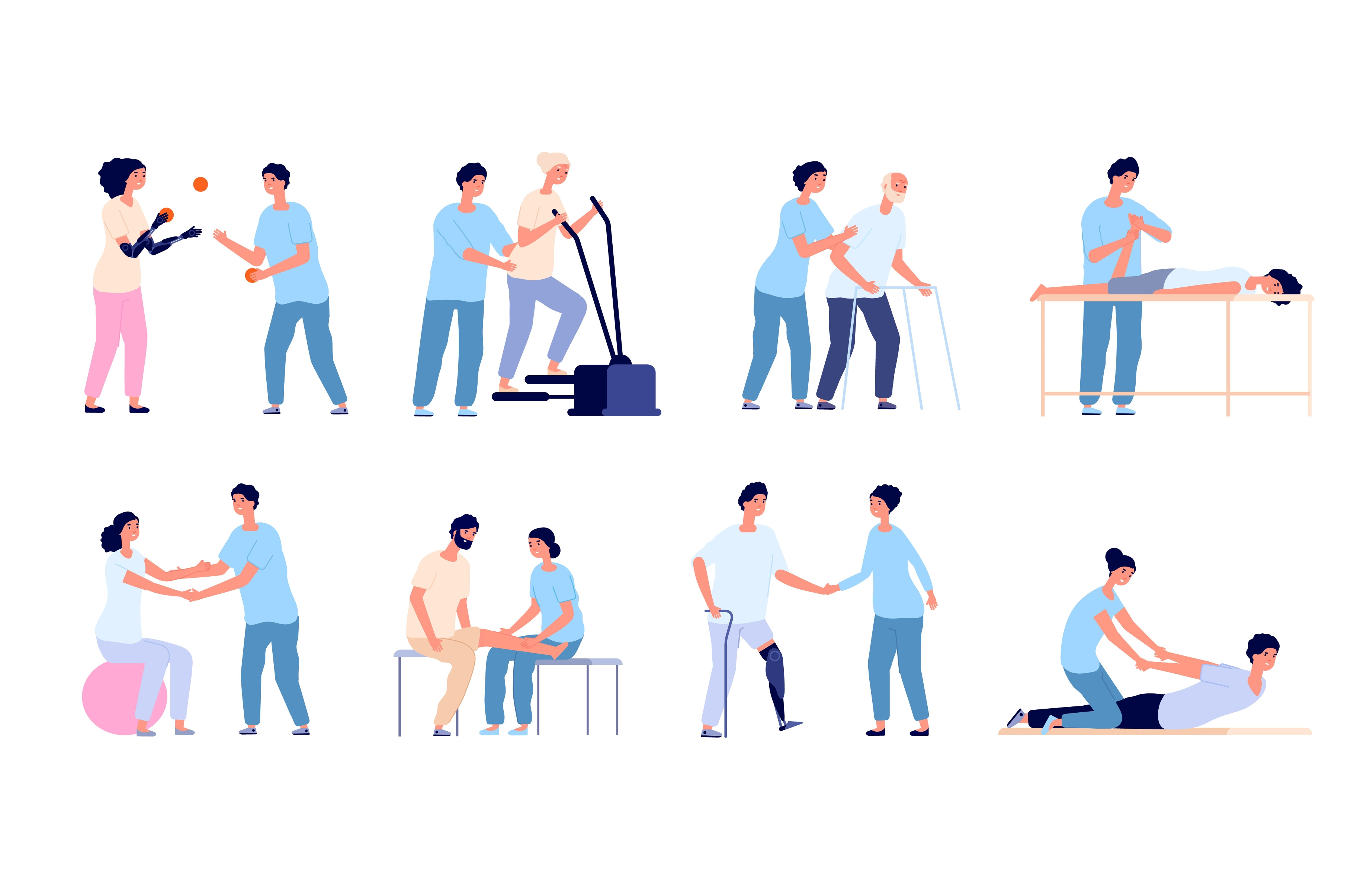 Physiotherapy. Medical treatment | Graphics ~ Creative Market