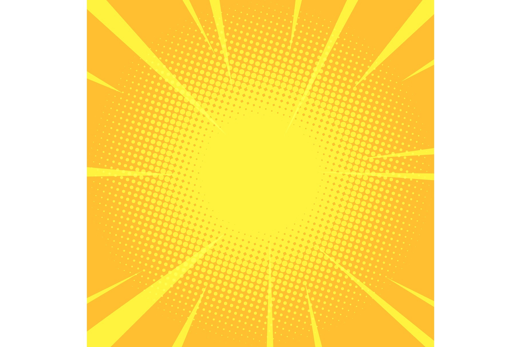 yellow pop art retro halftone, a Decorative Illustration by rogistok