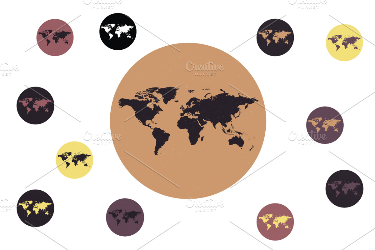 Textured World Maps, a Texture Illustration by Design Shop