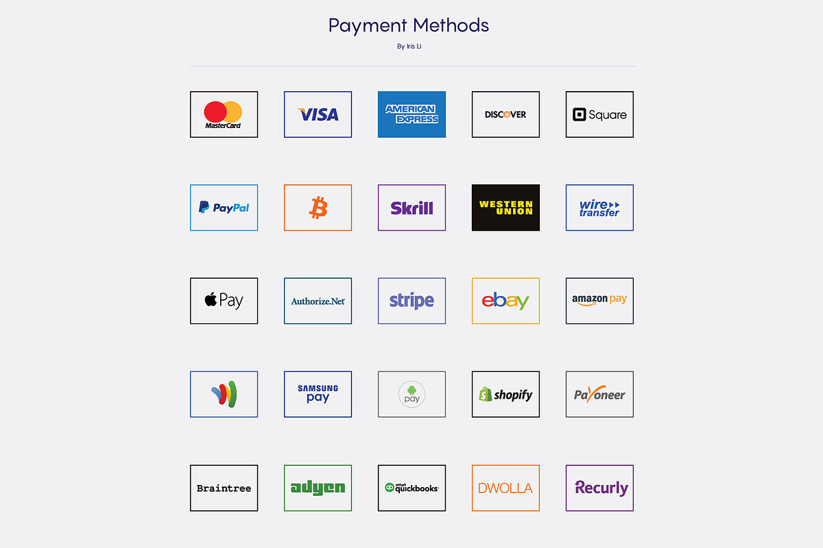 Payment Methods, an Outline Icon by iris.design