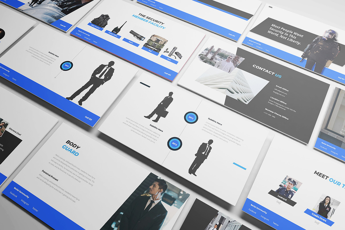 Security Guard Powerpoint Template, a Presentation Template by ...