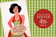 Beautiful Italian Food Poster I | Food Illustrations ~ Creative Market