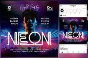 Neon Flyer, a Flyer Template by KiraYamato Design Studio