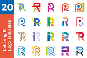 20 Logo Lettering R Template Bundle, a Branding & Logo Template by ...