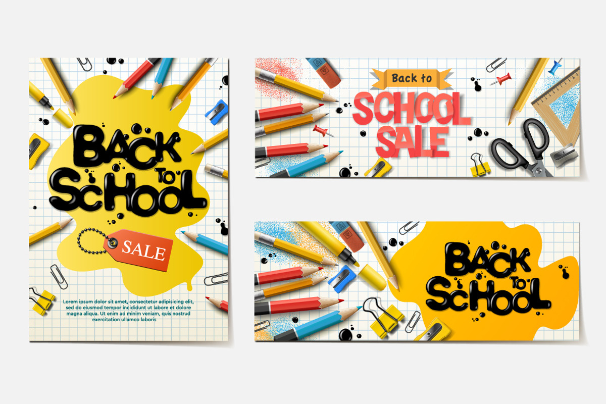 Back to School Set, a Templates & Theme by PREMIUMVECTOR