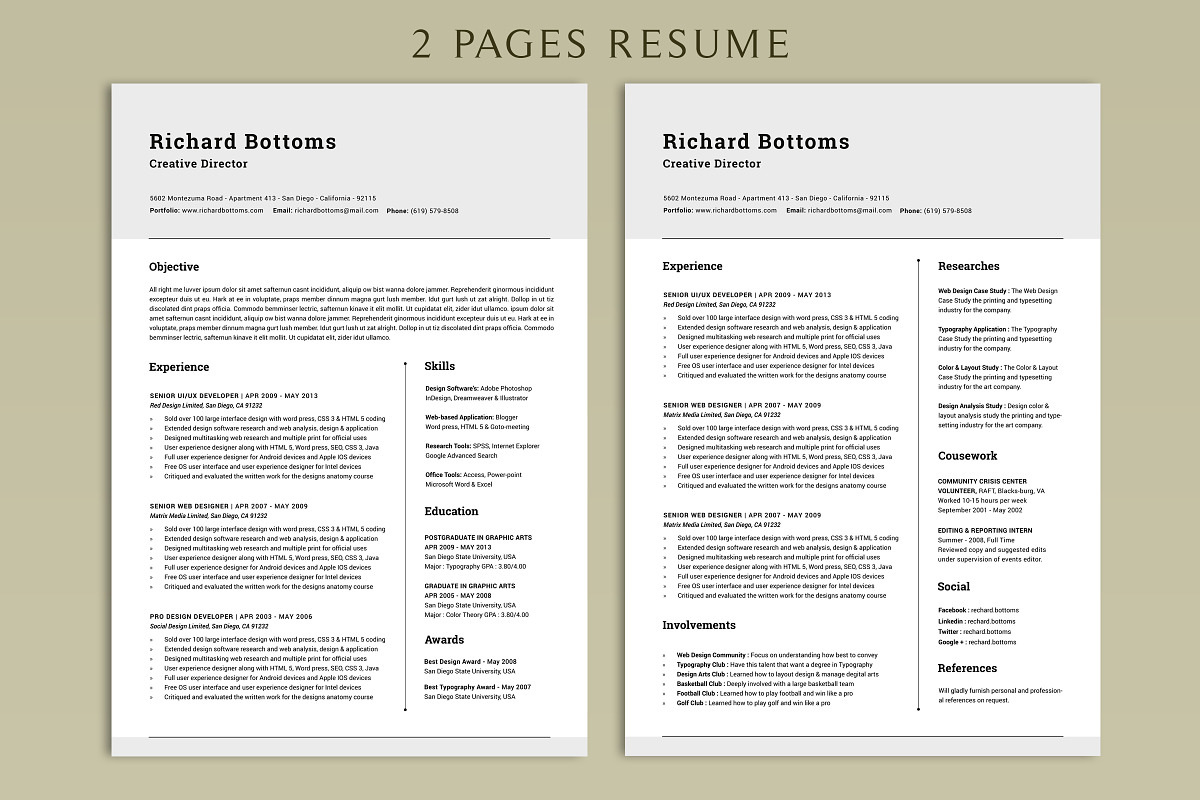 All in One Modern Resume Box V.1, a Resume Template by SNIPESCIENTIST