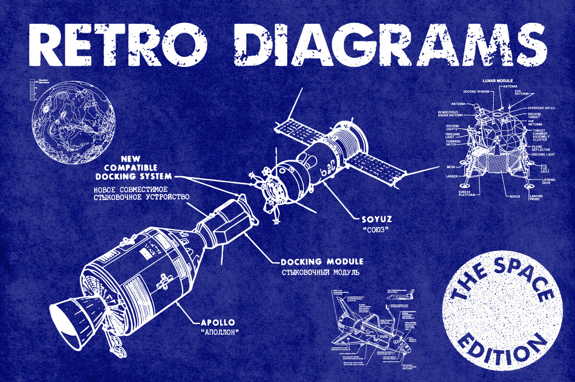 Retro Vector Diagrams - 32 Items, an Illustration by Offset