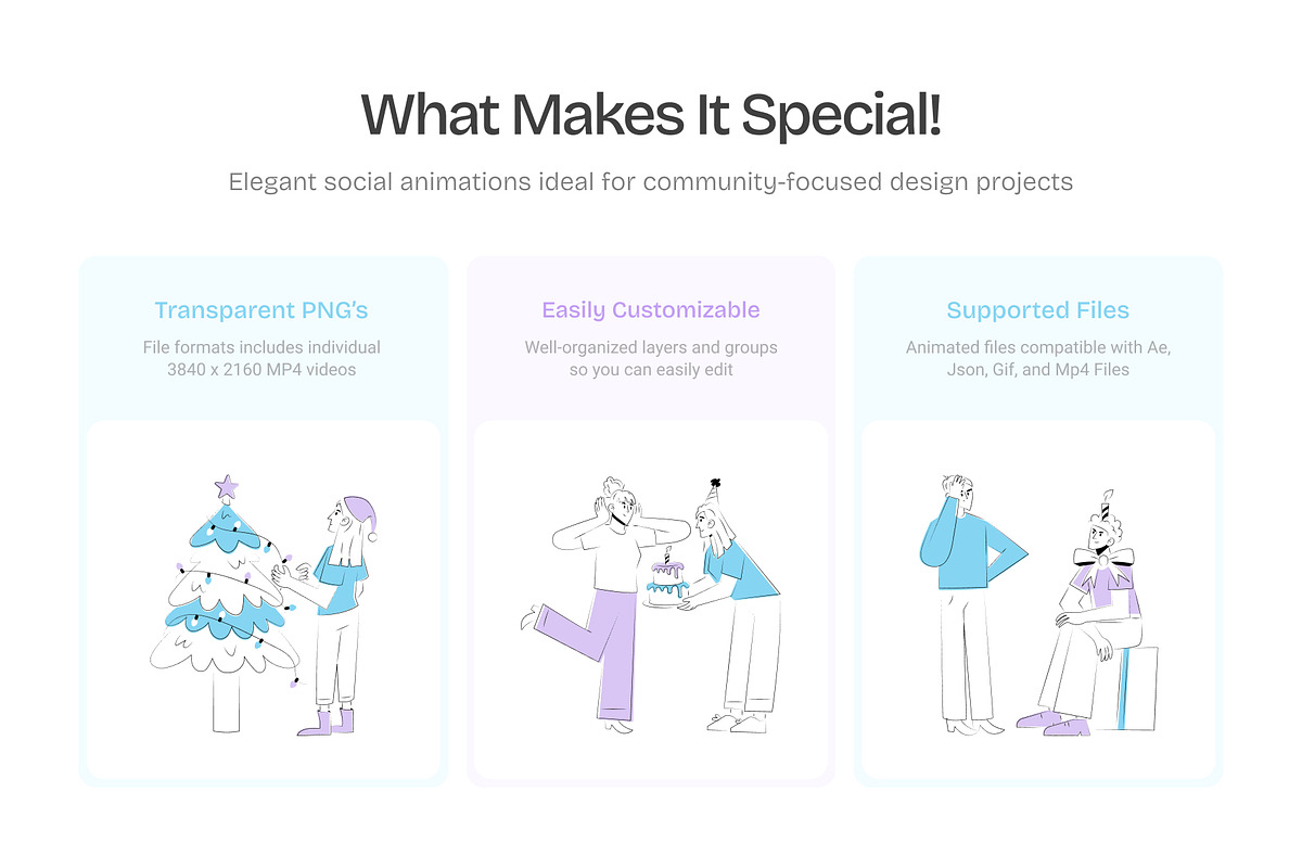 100 Animated Social and Community