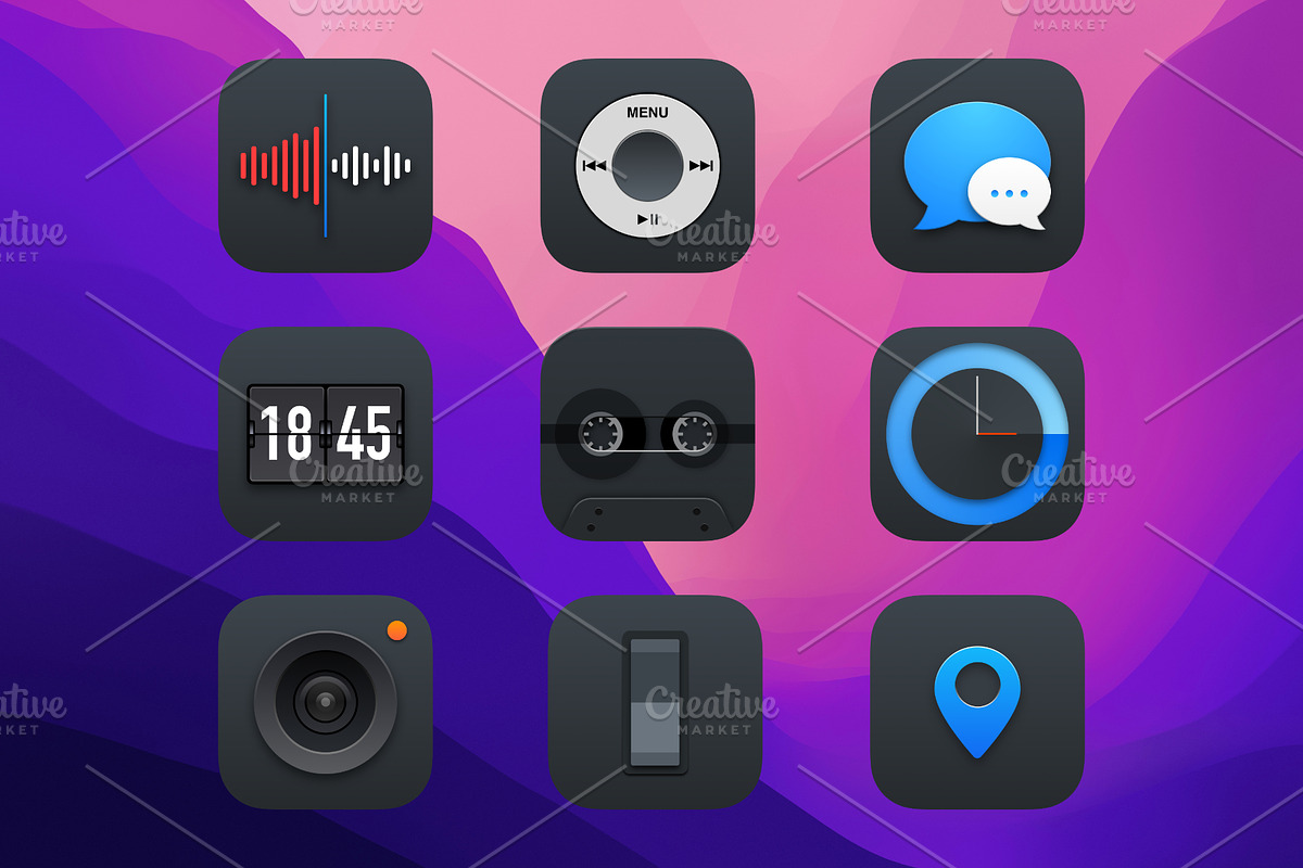 36 macOS styled icons