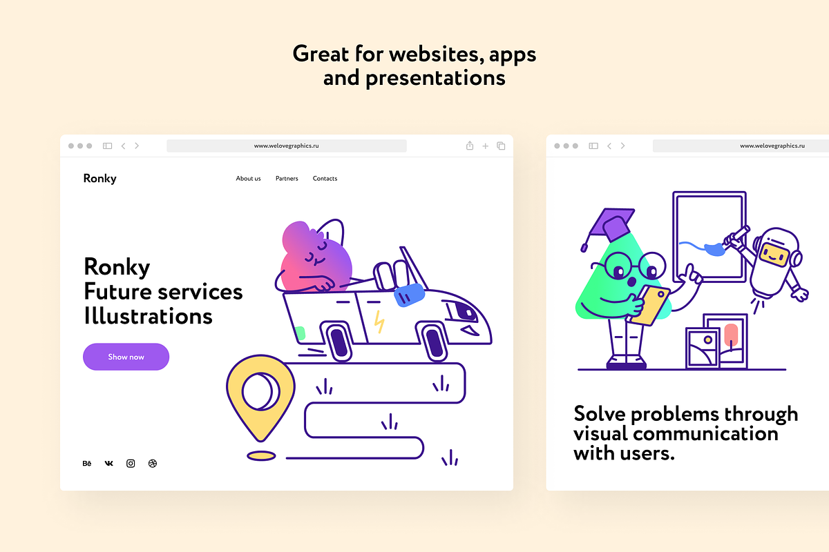 Ronky Future Services Illustrations