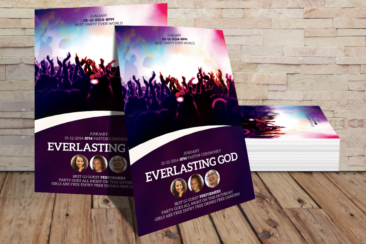 Everlasting God Church Flyer, a Flyer Template by graphicforest