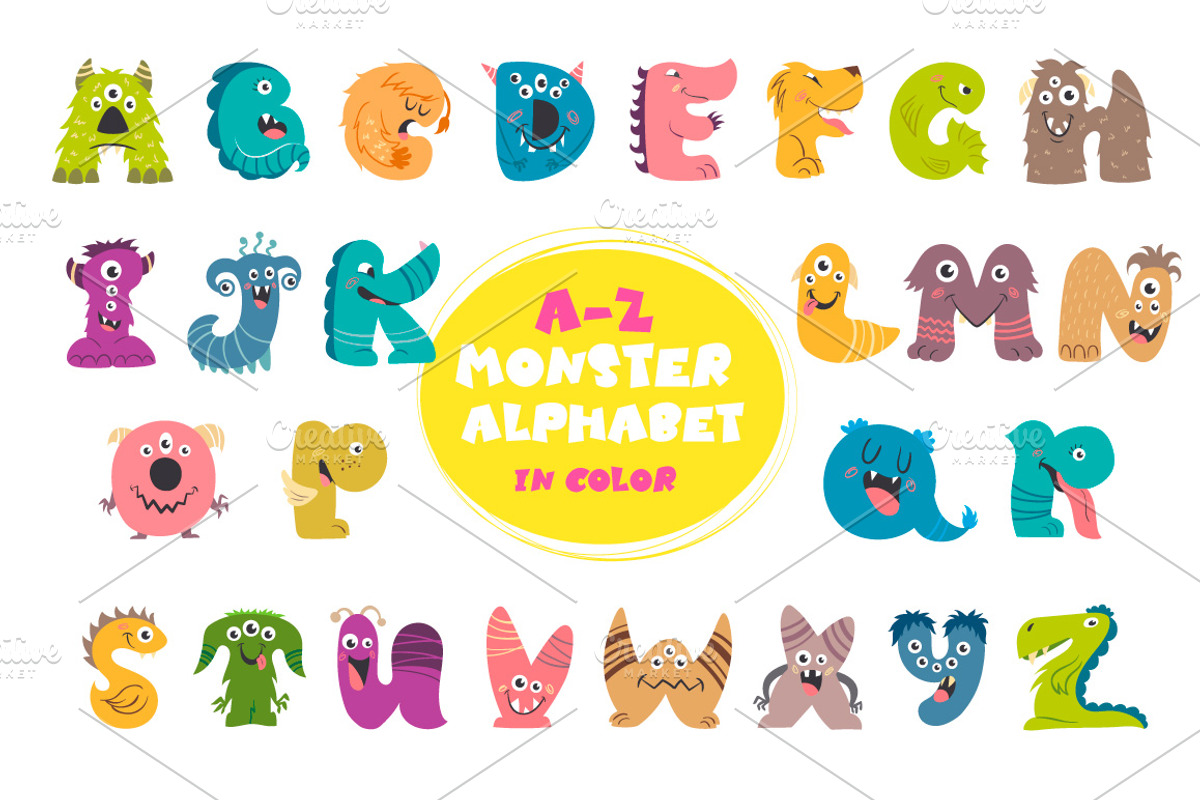 A-Z Monster Alphabet, a Graphic by Mallinka