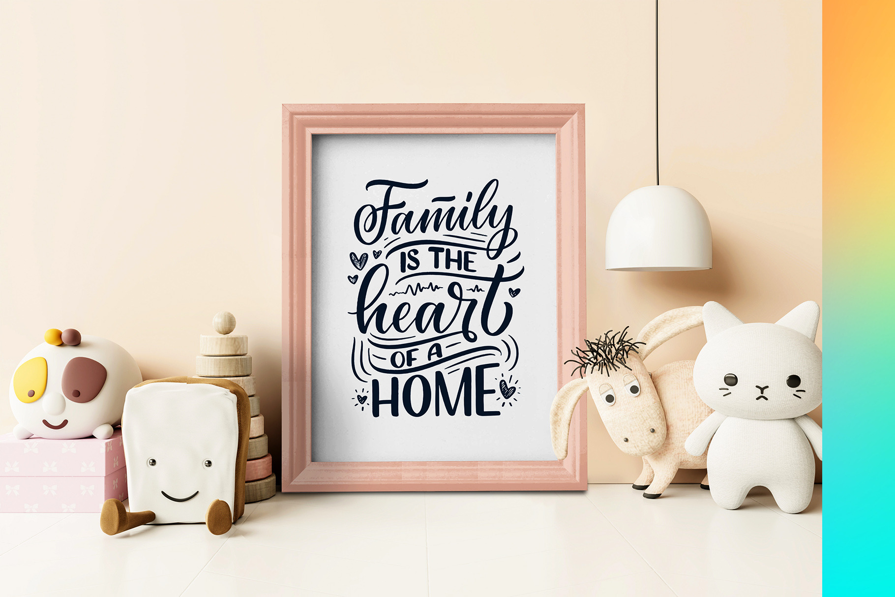 Frames in Kids Room Mock-ups Set, a Print Template by Mocca Mockups Store