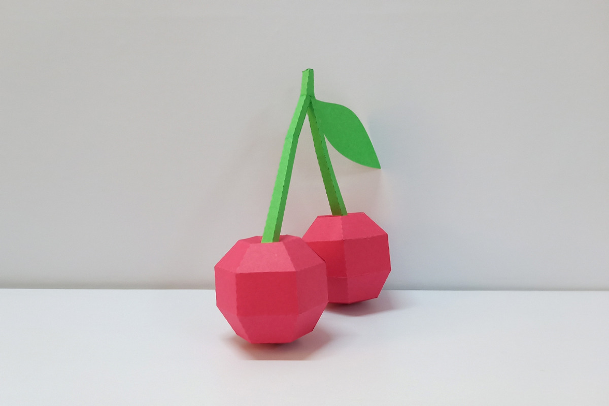 DIY Cherry - 3d papercraft, a Templates & Theme by PAPER amaze