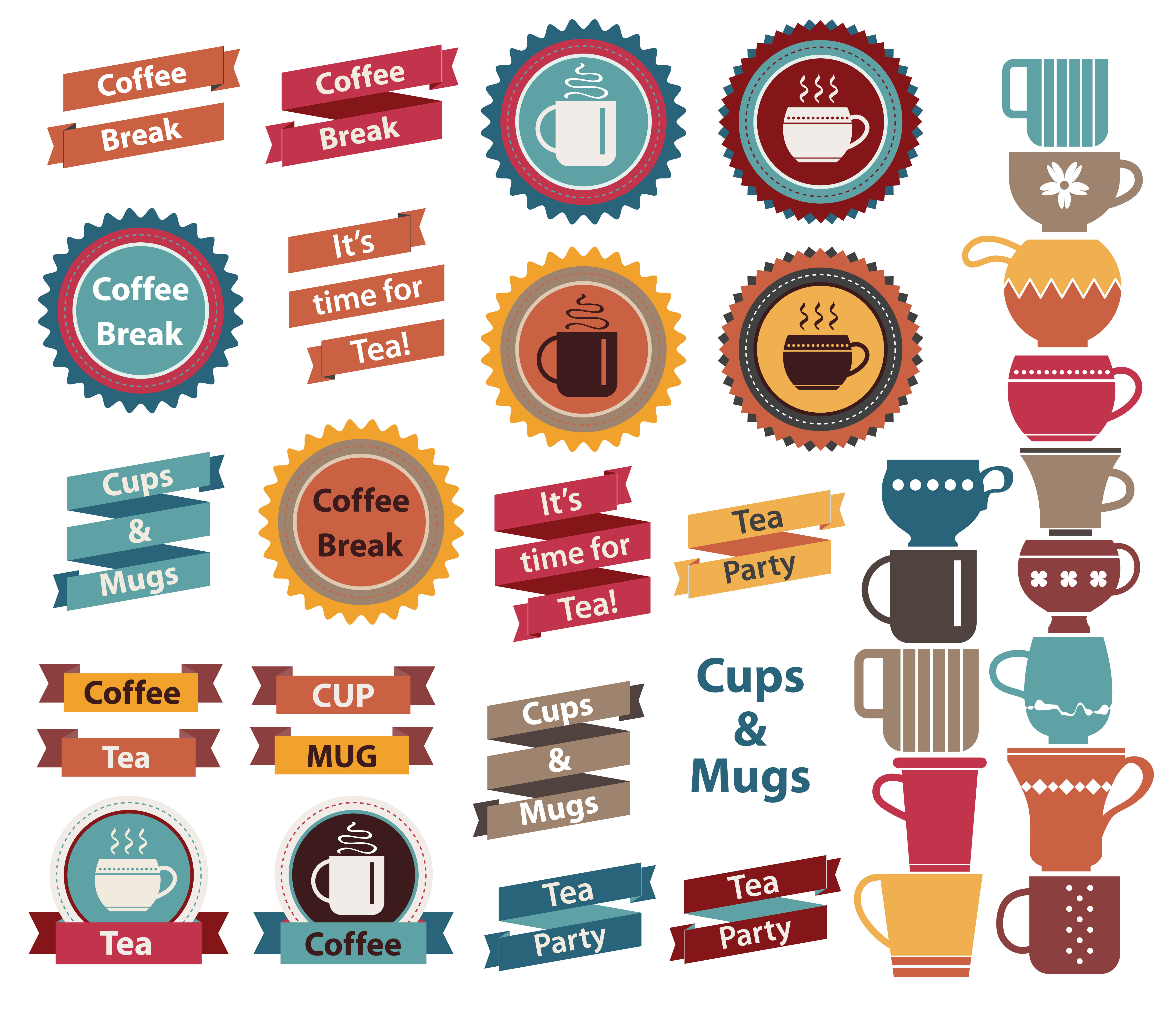 Coffee & Tea design elements, a Templates & Theme by MalinaShop