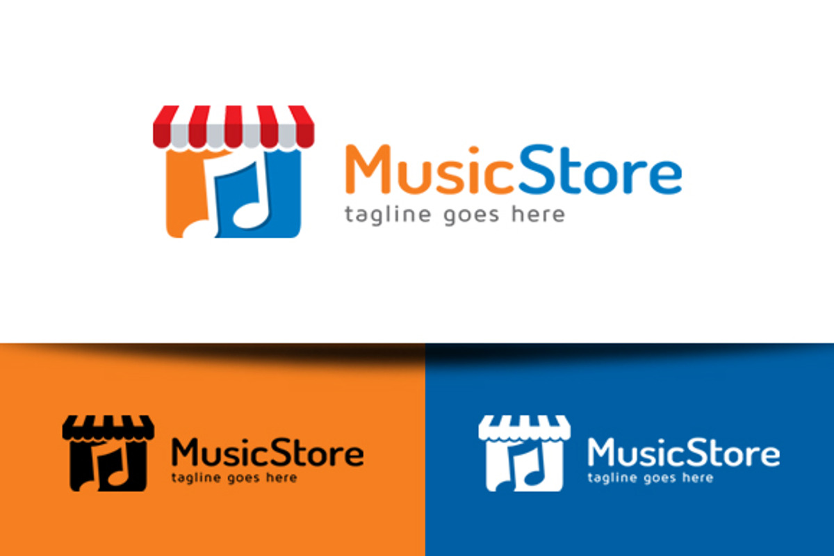 Music Store Logo Template, a Branding & Logo Template by gunaonedesign