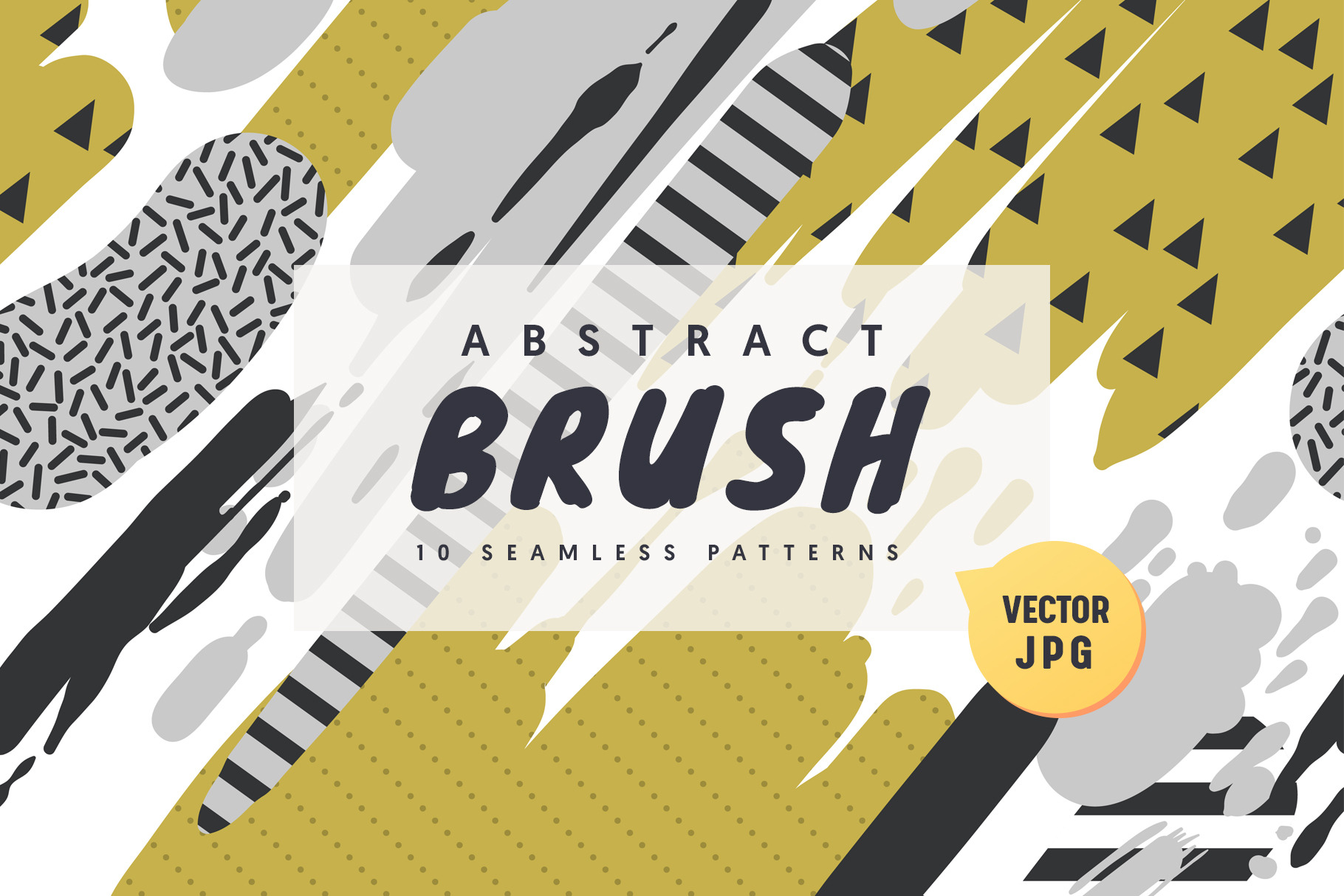 Abstract Brush Seamless Patterns, a Pattern Graphic by Double Bubble