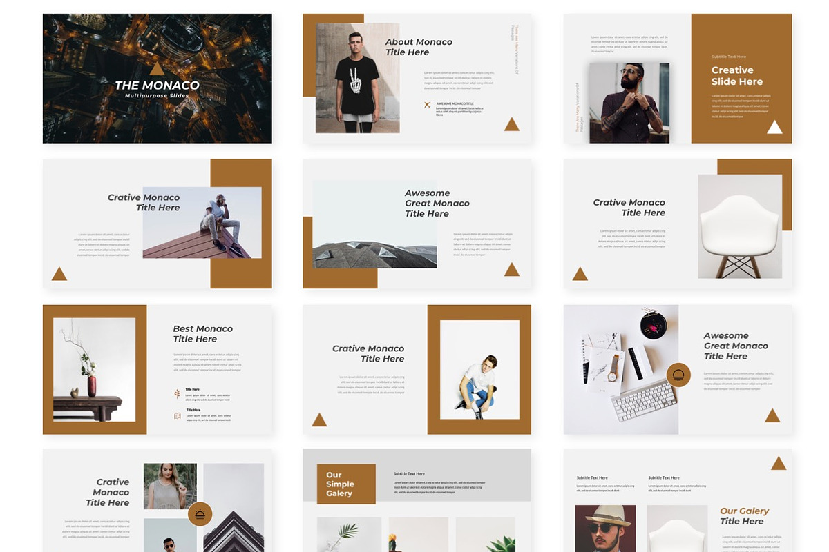 Monaco - Powerpoint Template, a Presentation Template by AQR Studio