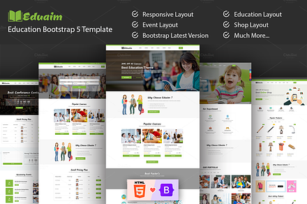 Patshala – Education HTML Template | Bootstrap Themes ~ Creative Market
