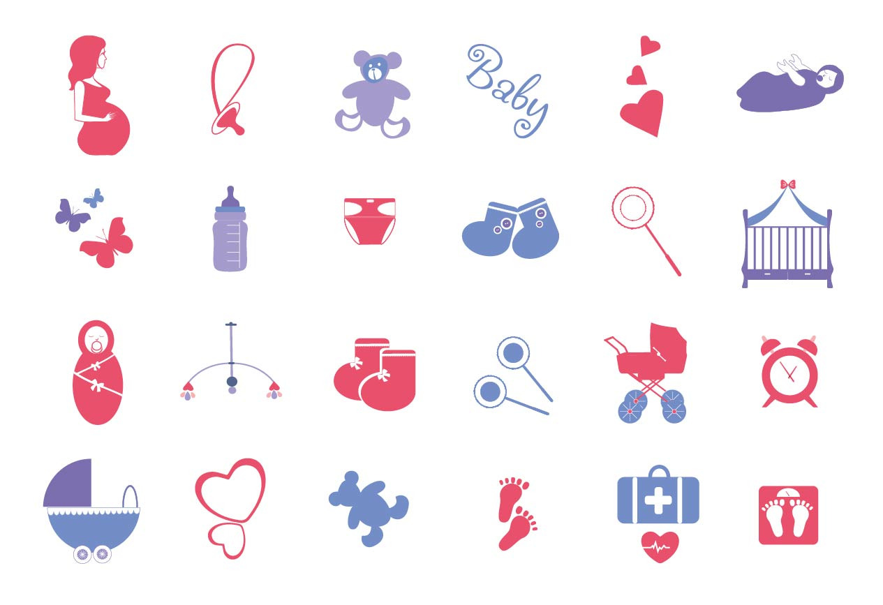 Pregnancy and baby icons, an Icon by Svetlana Voloshina