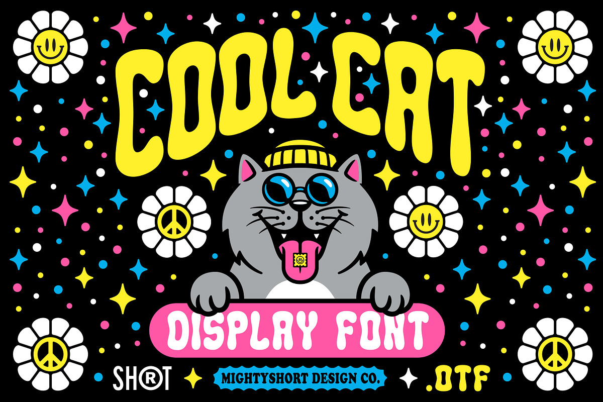 Cool Cat Font, a Font by MightySHORT
