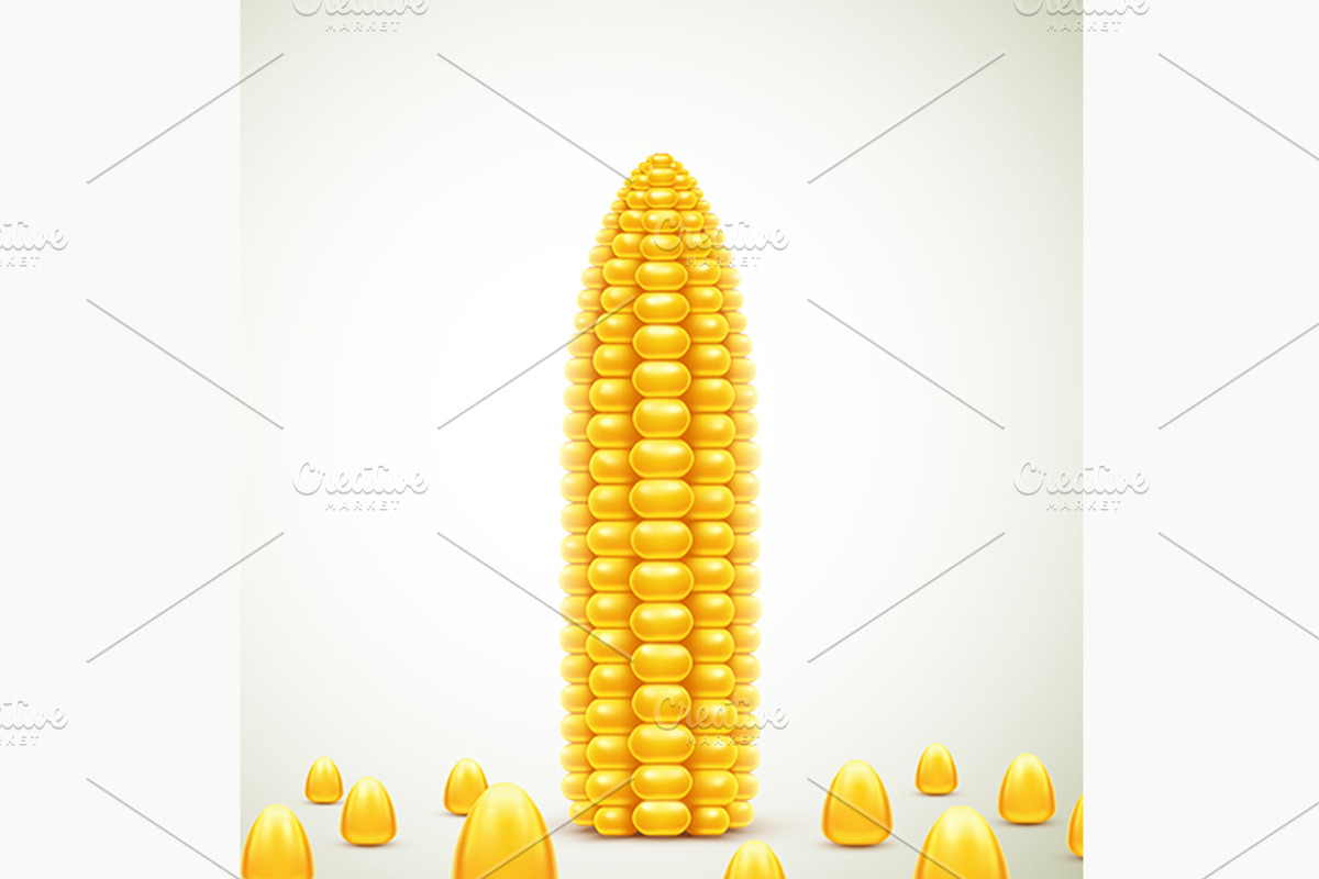 Corn Background, a Food Illustration by Elymas | Creative Market